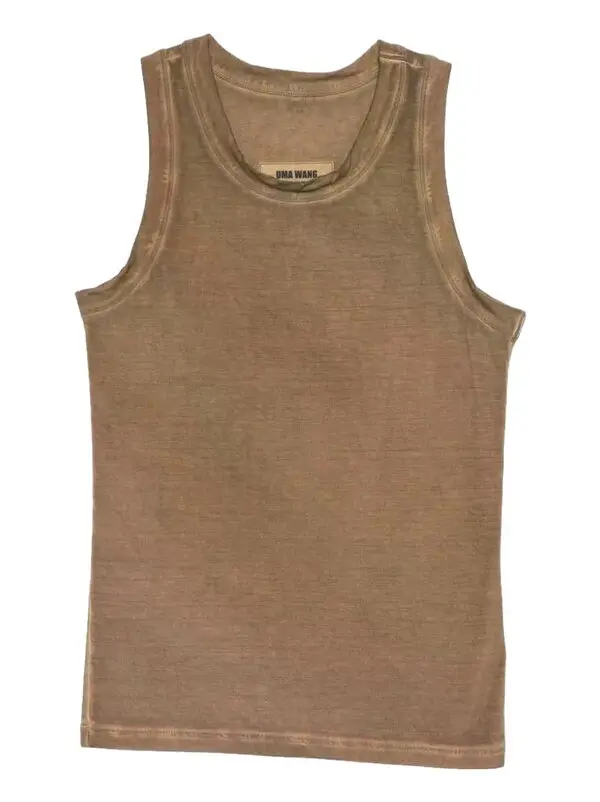 UMA WANG Round-neck Tank Top - Brown