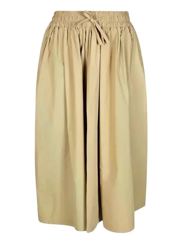 SAVE THE DUCK Midi Skirt With Elasticated Waistband - Neutrals