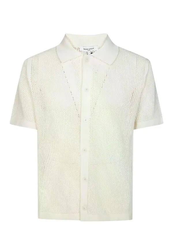 Maison Kitsuné Open-work Button-down Shirt - Neutrals