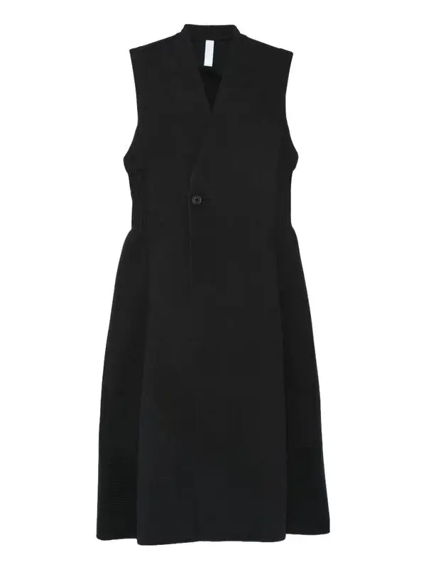 CFCL Buttoned Sleeveless Long Vest - Black
