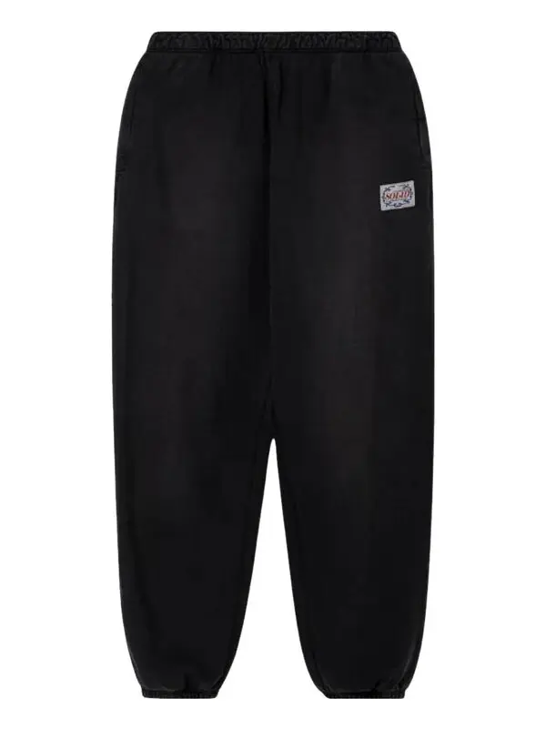 SOLID HOMME Patch Track Pants - Black