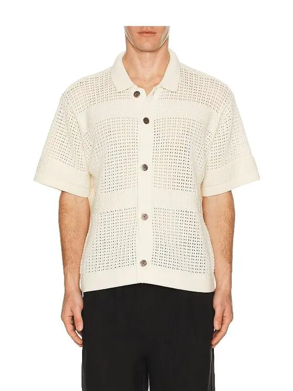 Obey Zach Knitted Shirt In . Also - Cream