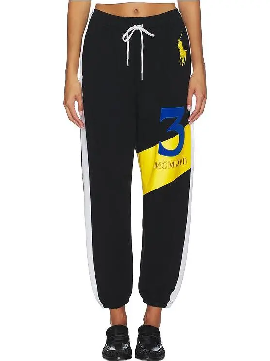 Polo Ralph Lauren Graphic Fleece Jogger Sweatpant - Black