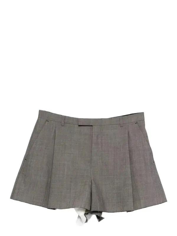 NACKIYE Split Pleated Shorts - Grey