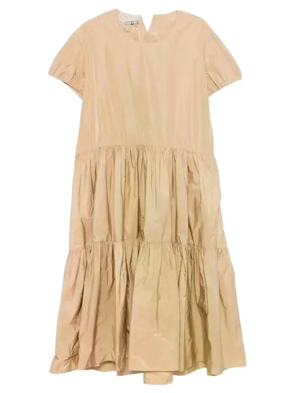 SUSANNE BOMMER Tiered Ruffled Dress - Neutrals