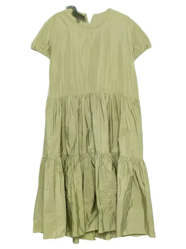 SUSANNE BOMMER Tiered Short Sleeve Dress - Green