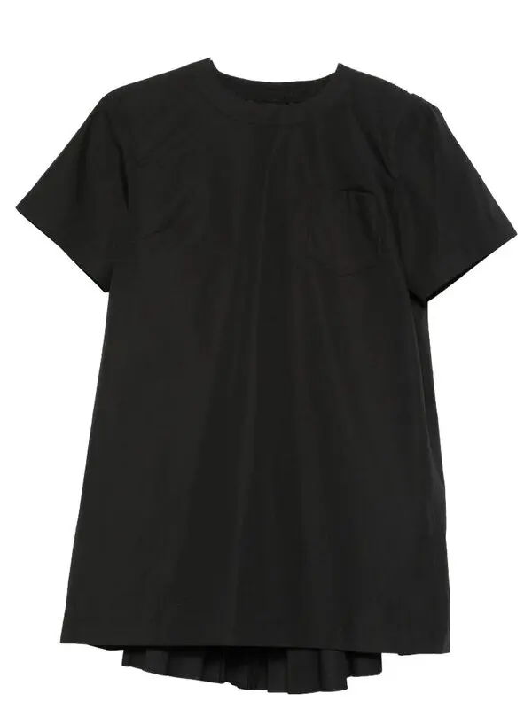 Sacai Cotton Mini Dress - Black