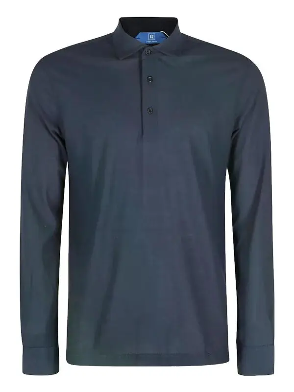 KIRED Long-sleeved Polo Shirt - Blue