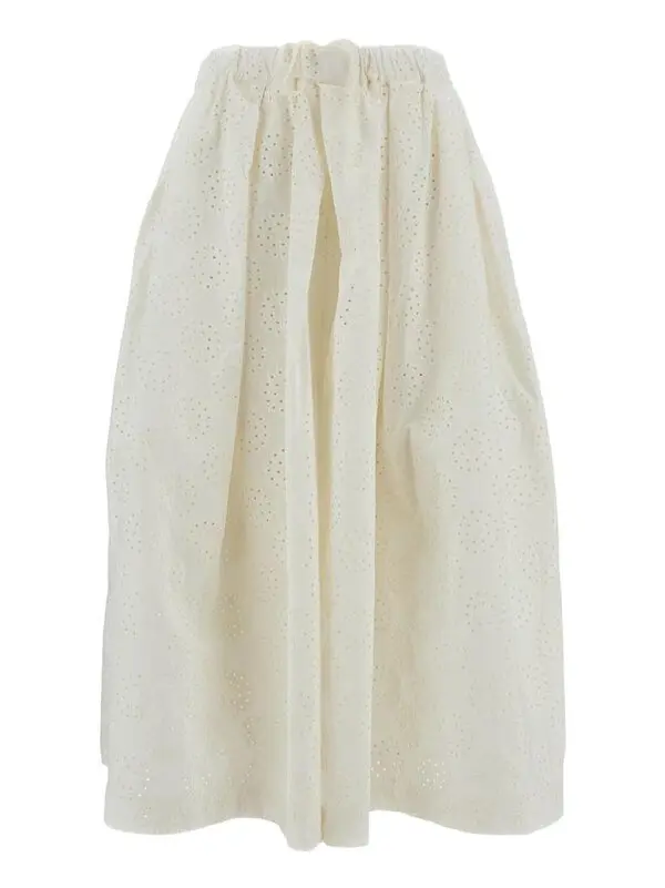 Comme Des Garçons Cotton Wide-leg Trousers - White
