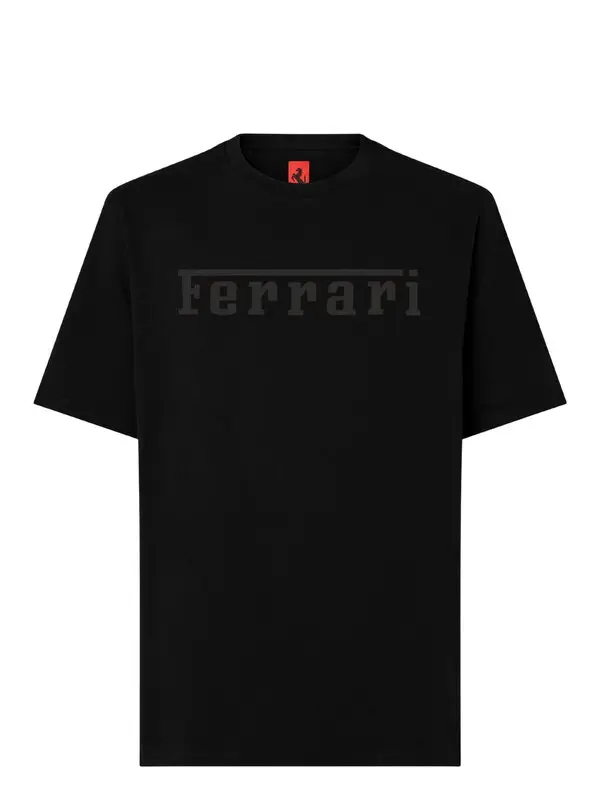 FERRARI Cotton T-shirt - Black
