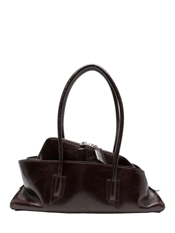 Attico La Passeggiata Small Leather Shoulder Bag - Brown
