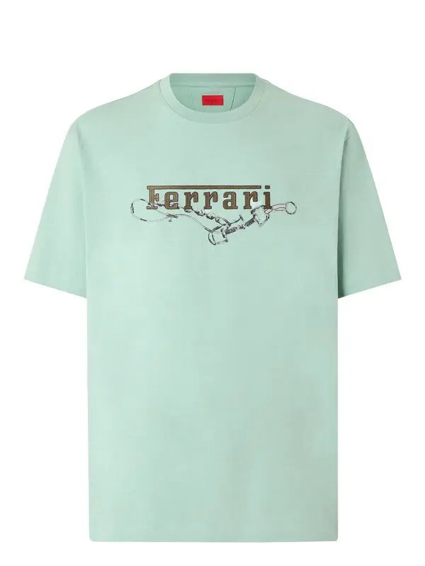 FERRARI Cotton T-shirt - Green