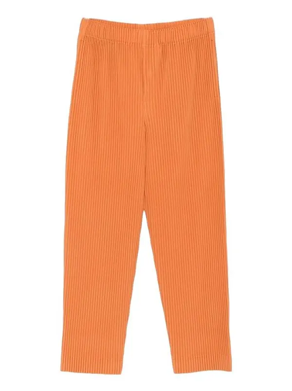 Issey Miyake Pleated Slim Trousers - Orange