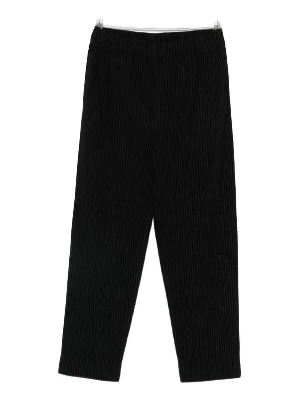 Issey Miyake Pleated Slim Trousers - Black
