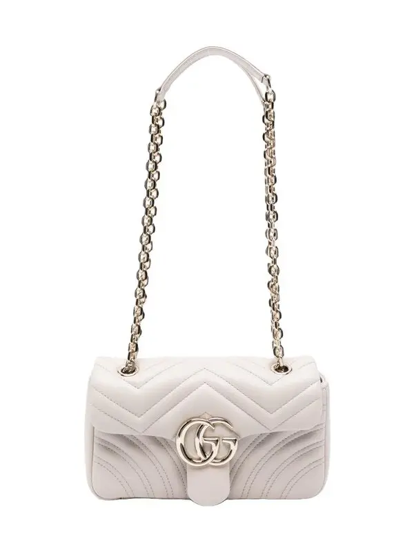 Gucci Gg Marmont Leather Shoulder Bag - Beige