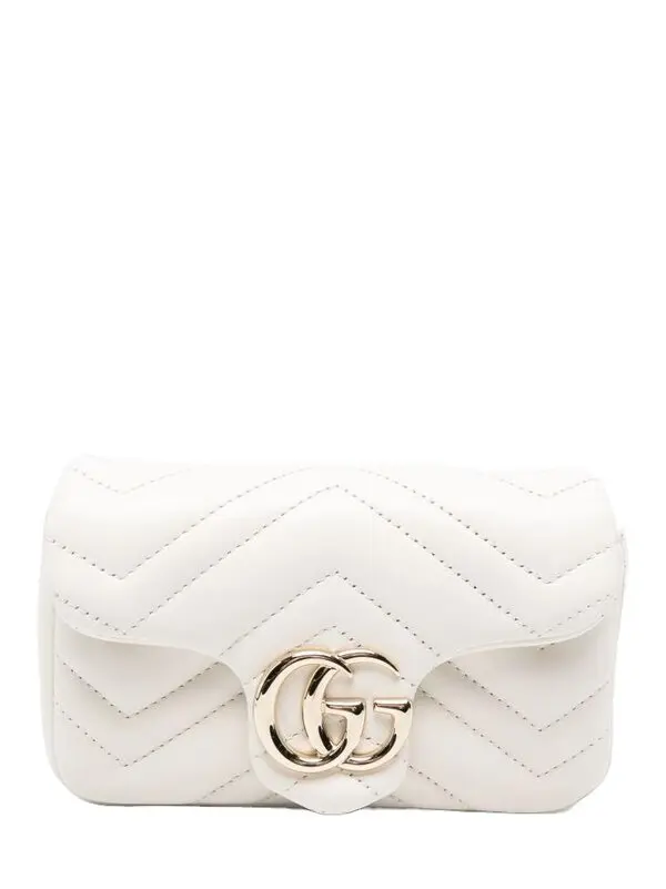 Gucci Gg Marmont Leather Mini Bag - White