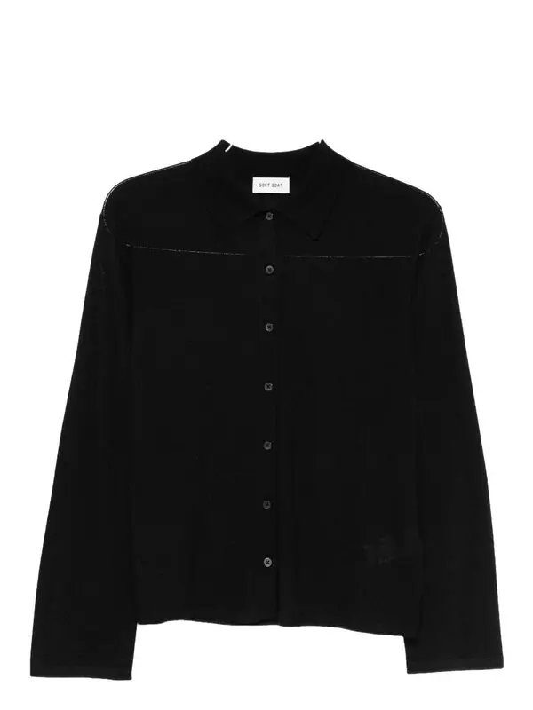 Soft Goat Cashmere Cardigan - Black