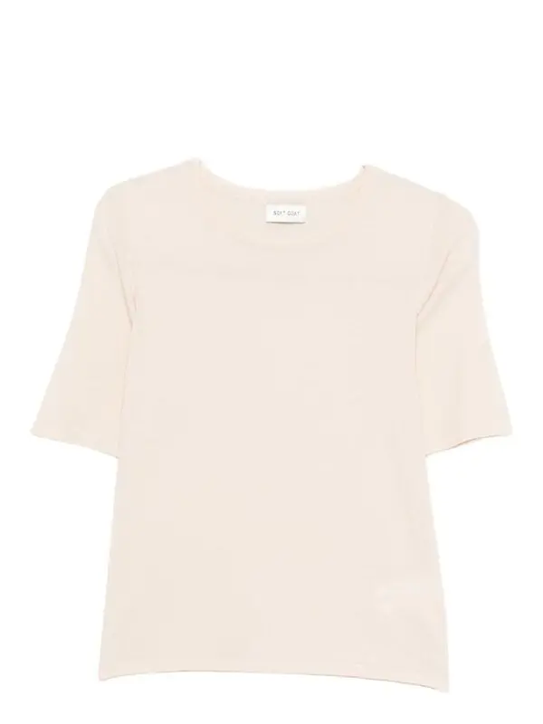 Soft Goat Cashmere Top - White