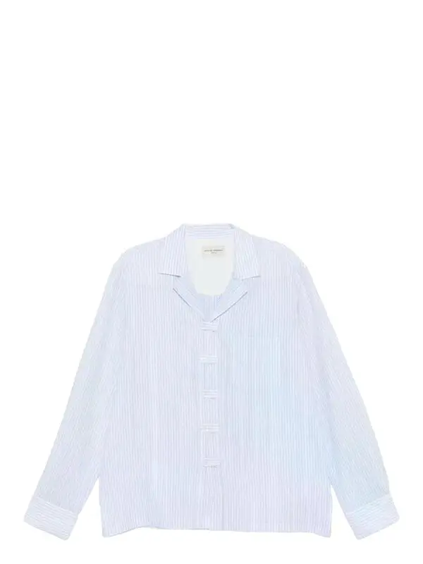 Officine Générale Lomy Striped Shirt - Blue
