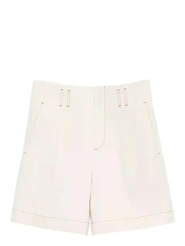 LANVIN Patch-pocket Shorts - Neutrals