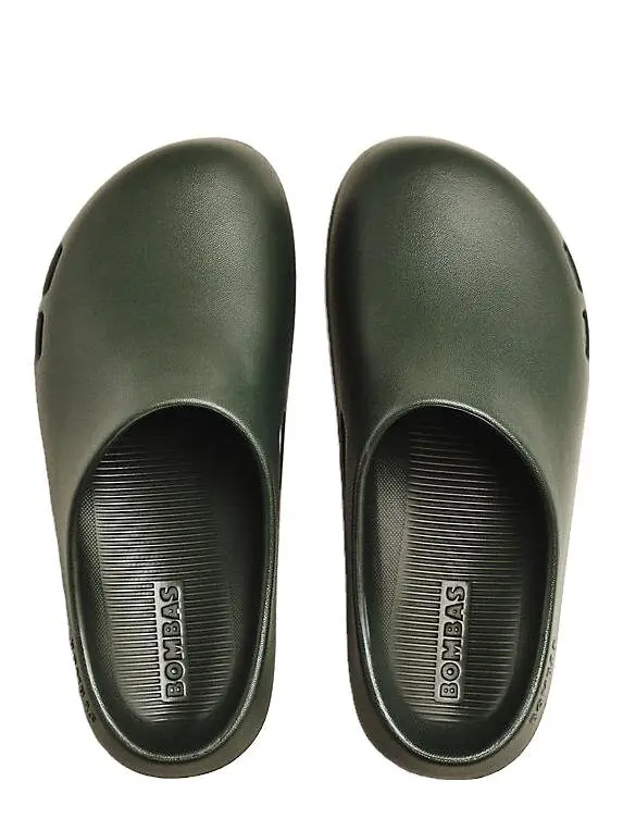 BOMBAS Friday Lightweight Comfort Cushion Clogs - Dark Olive