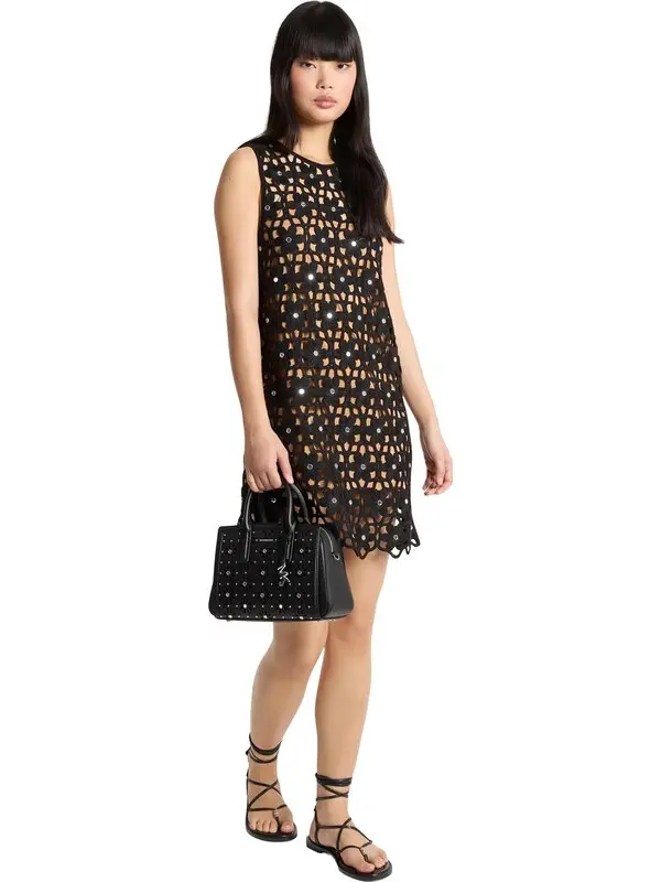 Michael Kors Shift Dress With Embellishments - Black
