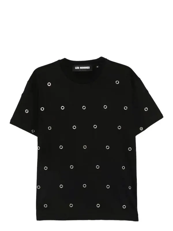 LES HOMMES Crew-neck T-shirt - Black