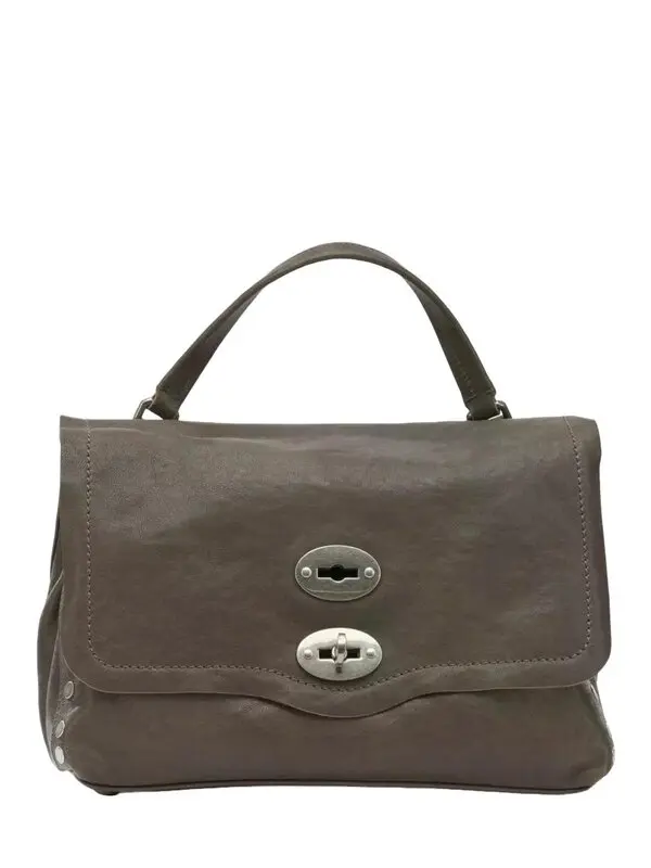 ZANELLATO Small Studded Leather Postina Tote Bag - Brown