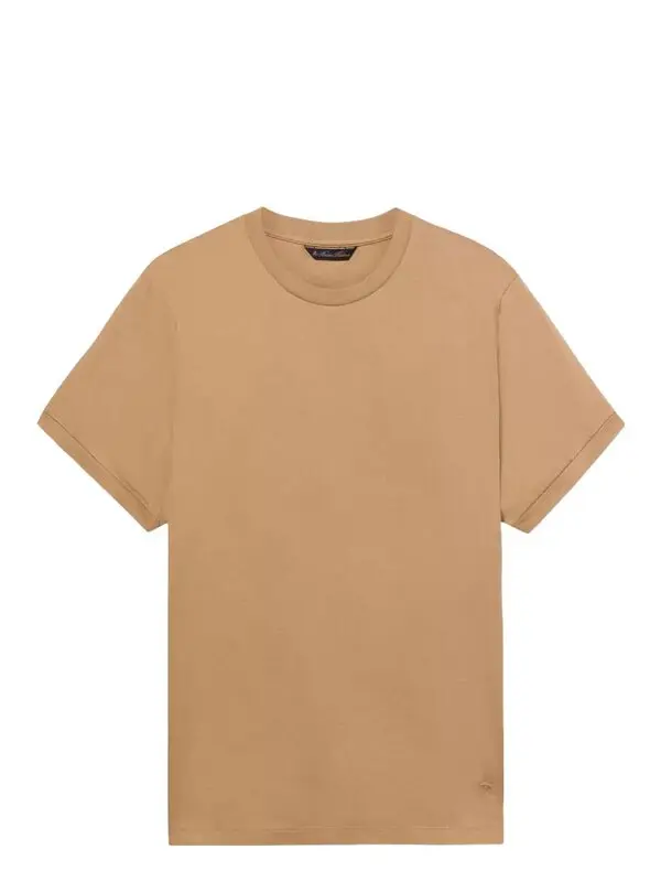 Brooks Brothers Logo-embroidered Cotton T-shirt - Neutrals
