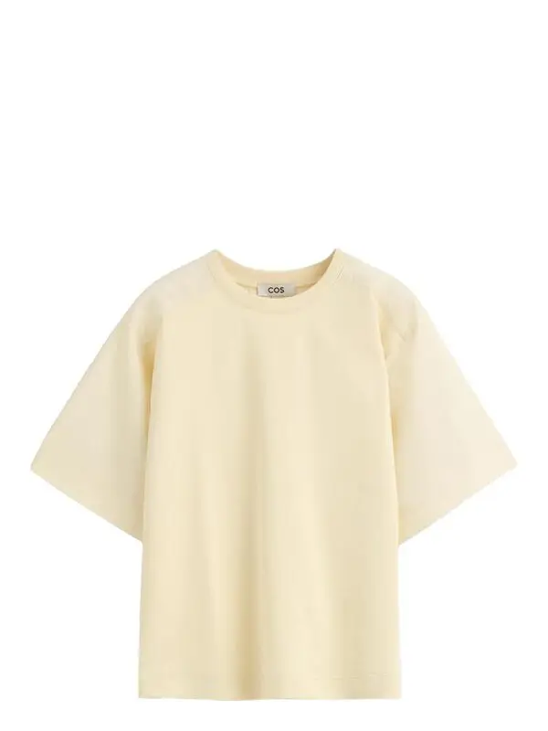 Cos Poplin-paneled Jersey T-shirt - Yellow