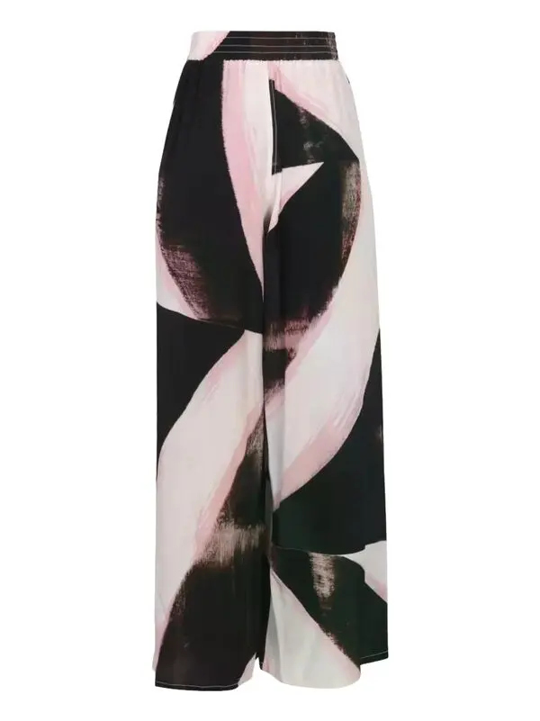 Alexander McQueen Graphic Print Trousers - Black