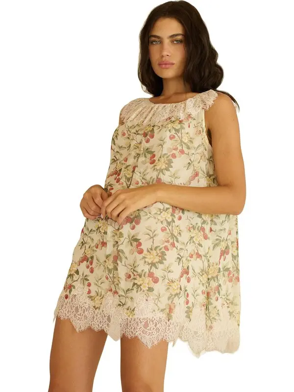 DÔEN Paloma Mini Dress - Cerise Et Fleur