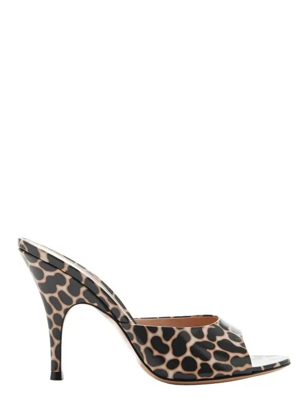 GIANVITO ROSSI Printed Leather Mules - Animal
