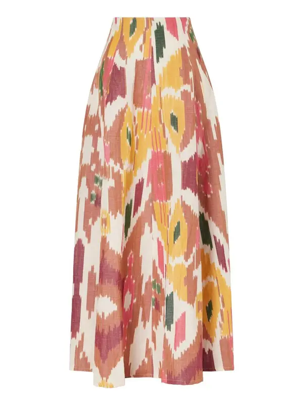 EMPORIO SIRENUSE Kika Printed Maxi Skirt - Pink