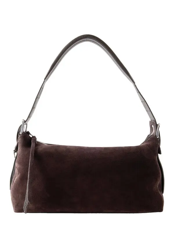 LEMAIRE Belted Baguette Leather Shoulder Bag - Brown