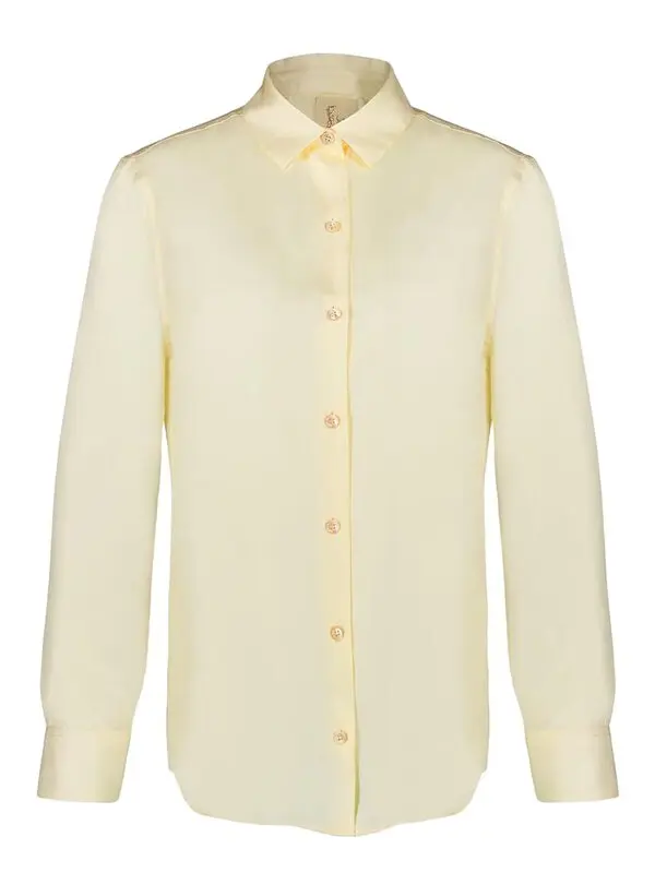 PAULA Ametista Vanilla Custard Silk Twill Shirt - Cream