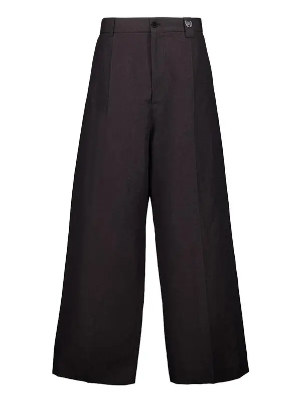 Balenciaga Cotton Large-fit Trousers - Black