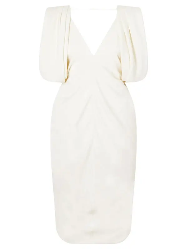 Versace Silk Crepe Cocktail Dress - Neutrals