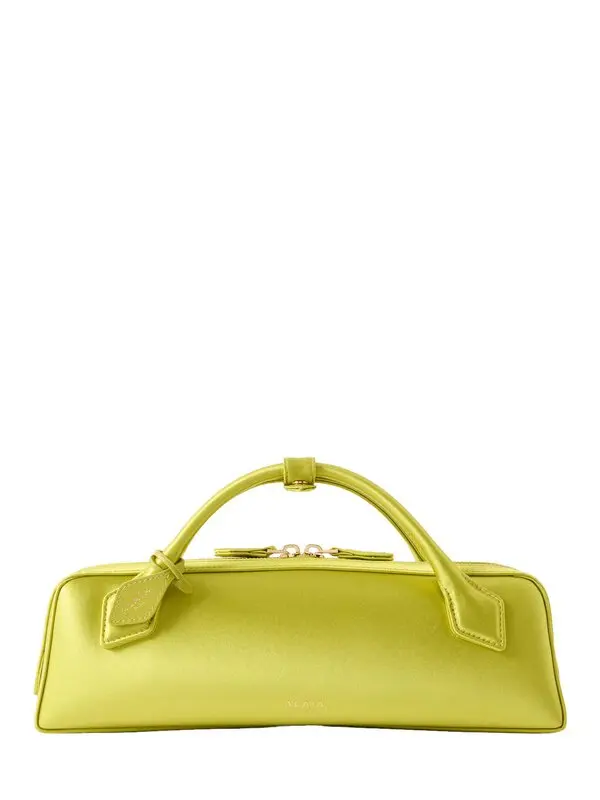 Alaïa Le Teckel Satin Clutch - Green
