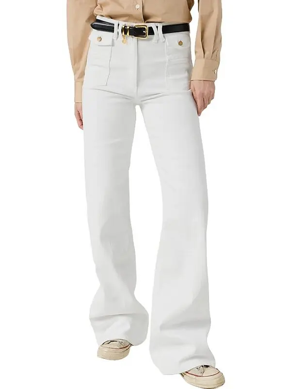 Gerard Darel High-rise Flare Jeans - Optic White