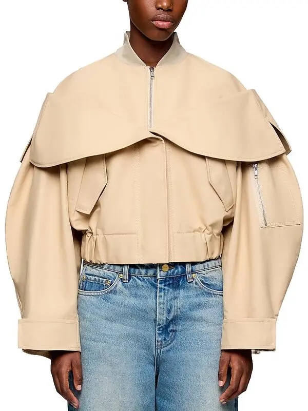 GANNI Bomber Jacket - Warm Sand