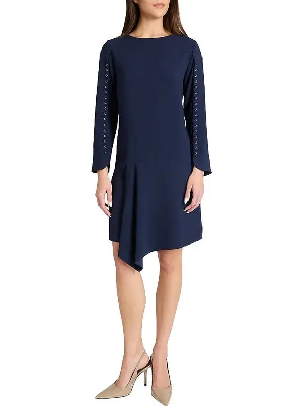 Santorelli Essie Shift Dress With Grommet Detail - Midnight
