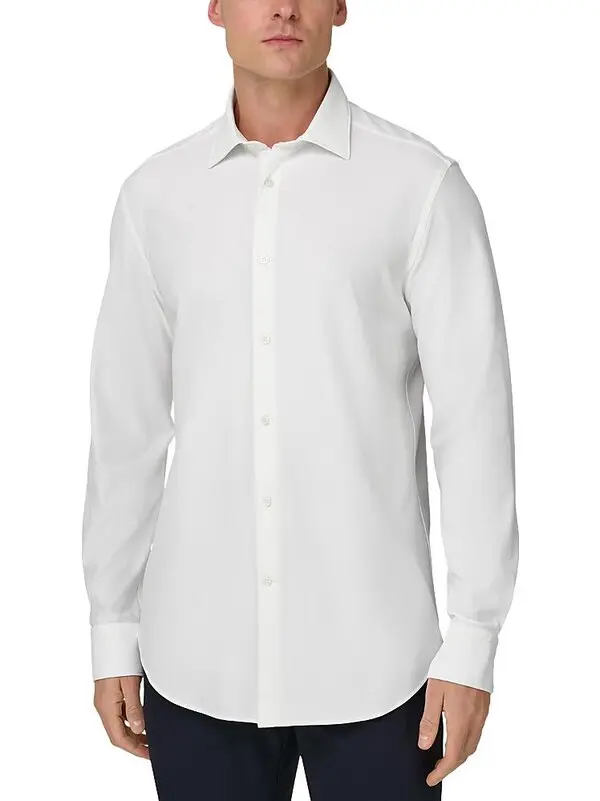 Boggi Milano Piquet Slim Fit Tokyo Shirt - White