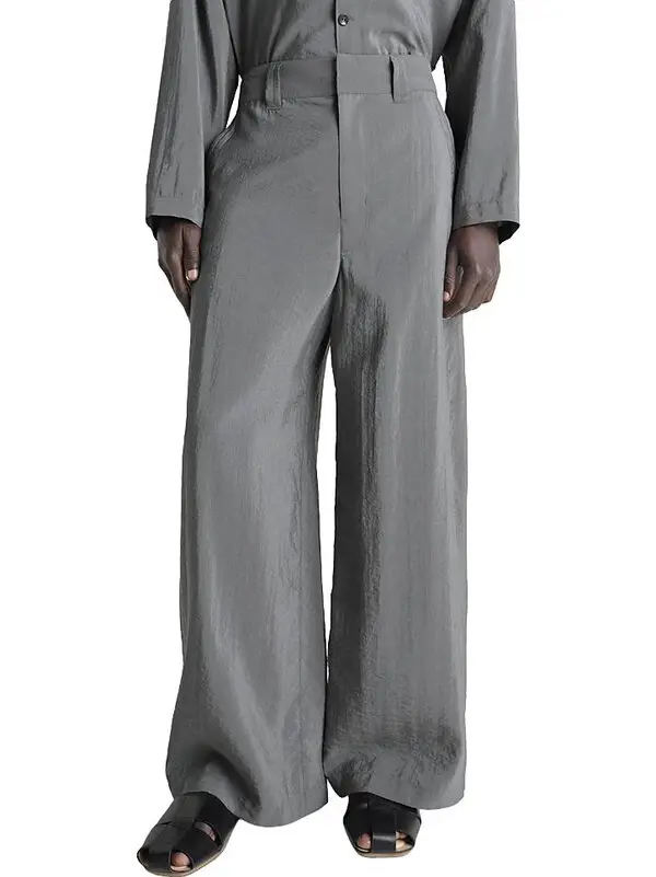 LEMAIRE Relaxed Fit Tailored Pants - Aluminium