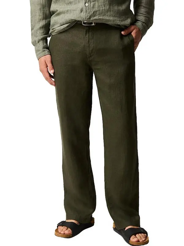 Rodd & Gunn Resort Linen Pants - Dark Olive
