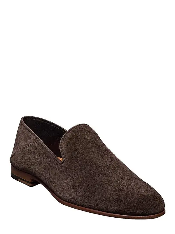Allen Edmonds Portofino Suede Loafers - Bitter Chocolate