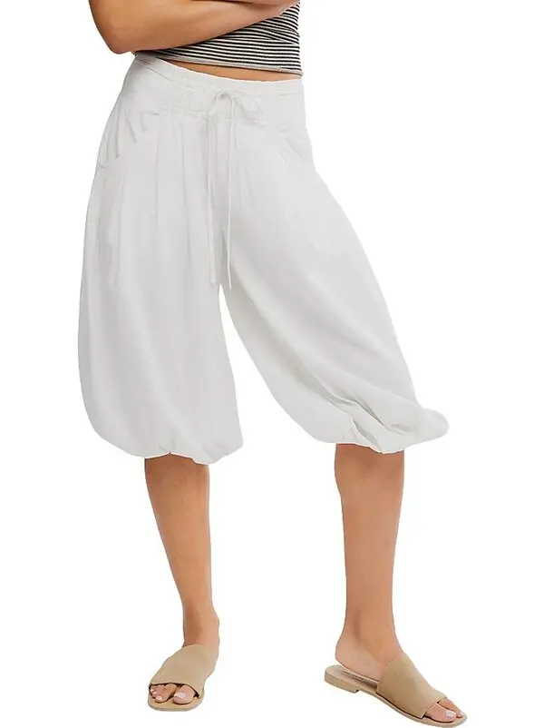 Free People Calle Bubble Crop Pants - Tofu