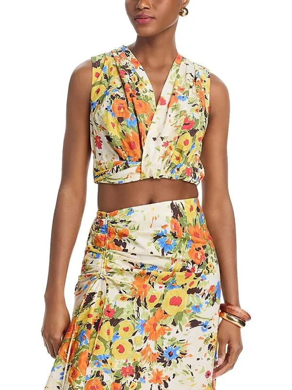 A.L.C. Brooklyn Top - Butter/poppy Multi