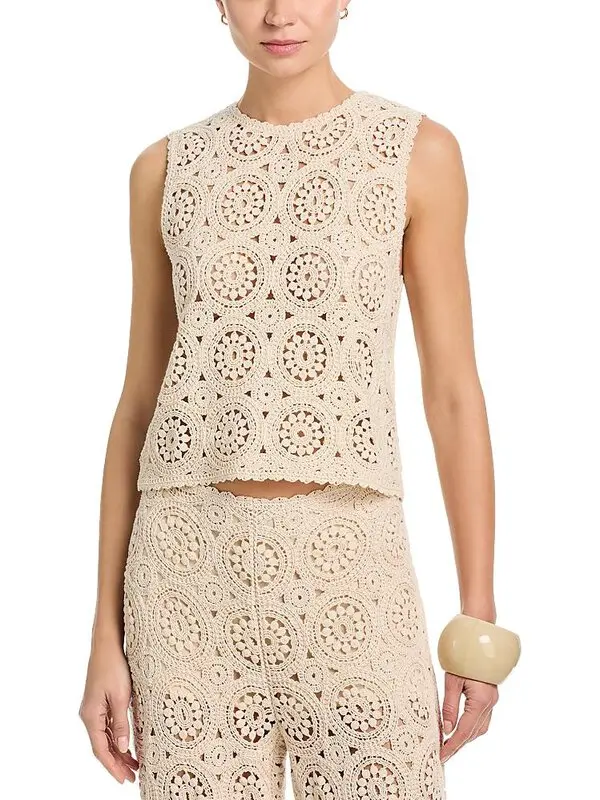 FRAME The Crochet Tank - Cream