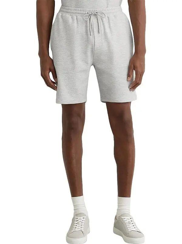 REISS Regular-fit Melange 7" Shorts - Grey Melange